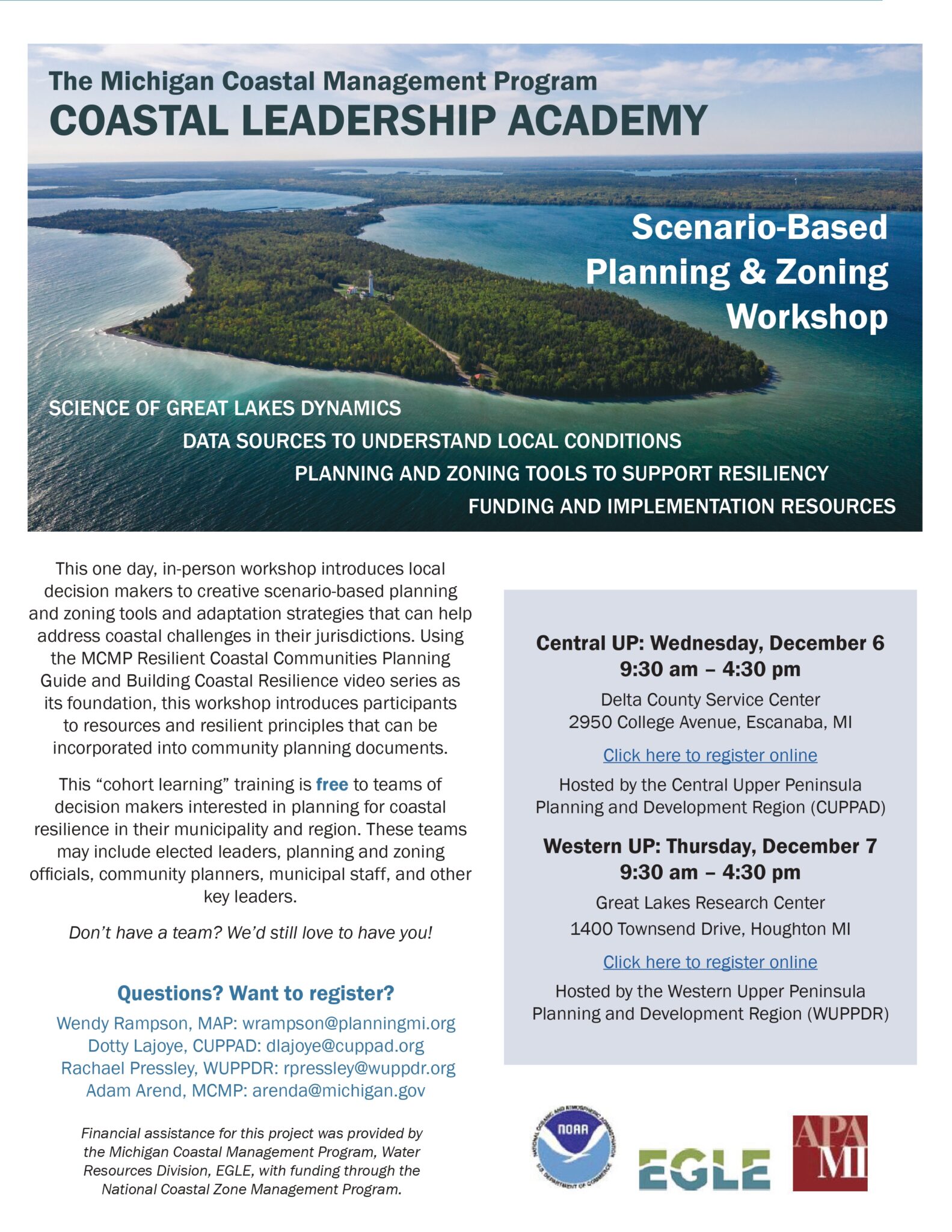 Central UP Coastal Leadership Academy: Dec 6 - Central Upper Peninsula ...